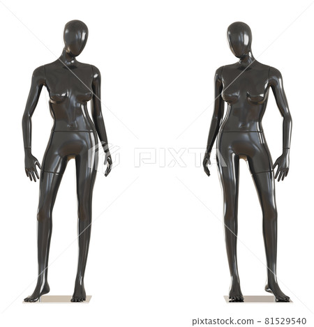 Two faceless female mannequins stand... - Stock Illustration [81529540 ...