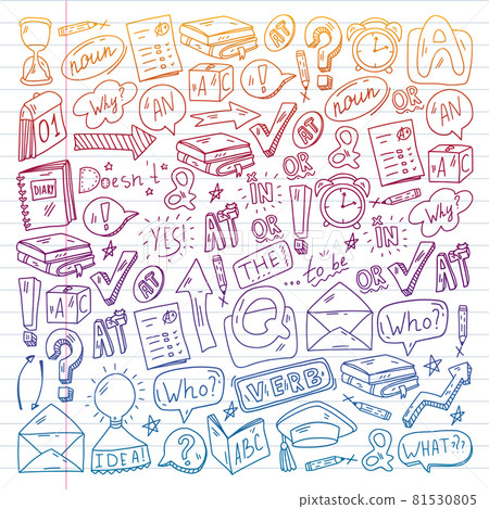 Doodle vector concept illustration of learning...-插圖素材 [81530805] - PIXTA圖庫