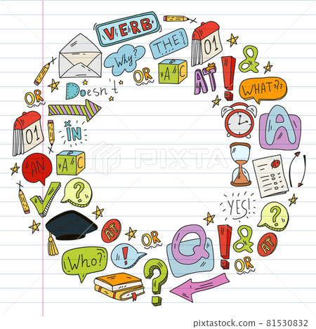 Doodle vector concept illustration of learning... - Stock Illustration ...
