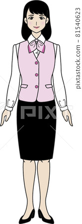 Lady receptionist Bank clerk woman - Stock Illustration [81540623] - PIXTA