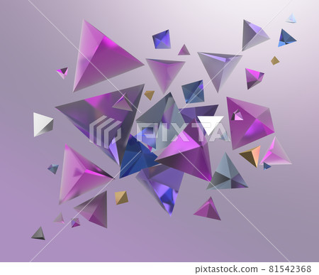 multicolored pyramids on a dark background - Stock Illustration ...