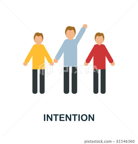 Intention flat icon. Colored sign from... - Stock Illustration ...