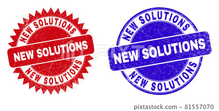 NEW SOLUTIONS Round and Rosette Stamp Seals...-插圖素材 [81557070] - PIXTA圖庫