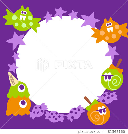 Yurukawa hand-painted Halloween monster frame - Stock Illustration ...