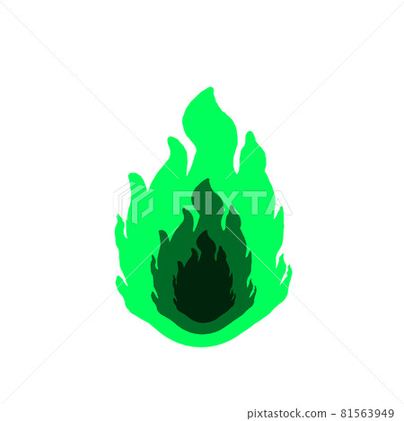 Dark green flame - Stock Illustration [81563949] - PIXTA
