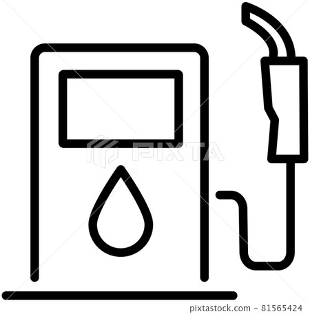 Gas station refueling machine vector icon - Stock Illustration ...