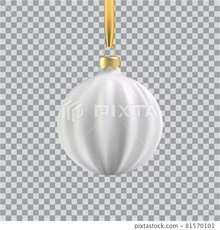 Realistic Gold Christmas tree toy in the form... - Stock Illustration ...
