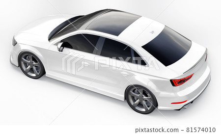 Super fast sports car white color on a white... - Stock Illustration ...