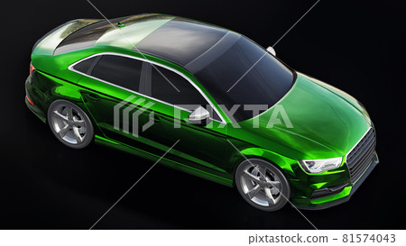 Super fast sports car color on a white... - Stock Illustration ...
