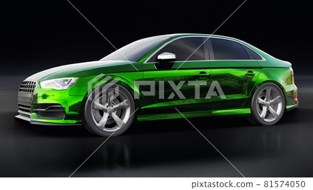 Super fast sports car color on a white... - Stock Illustration ...