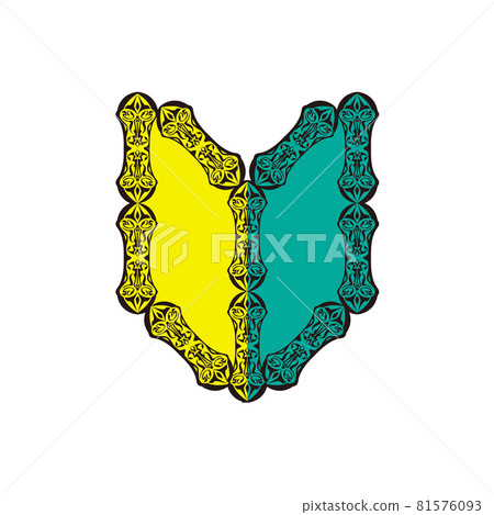 Art Nouveau style_Wakaba mark - Stock Illustration [81576093] - PIXTA