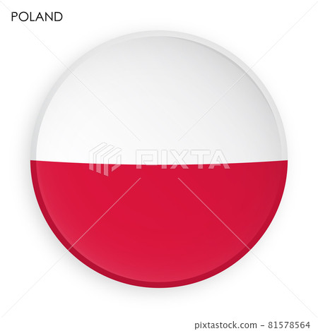 POLAND flag icon in modern neomorphism style.... - Stock Illustration ...