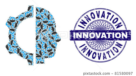 Cyborg Gear Recursion Composition of Cyborg... - Stock Illustration ...