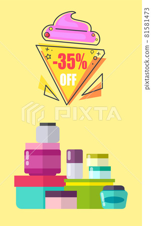 35 Off for Creams and Lotions Promotional Poster - Stock Illustration ...