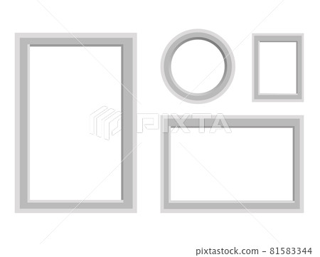 Simple Monochrome Frames Vector Set - Stock Illustration [81583344] - PIXTA