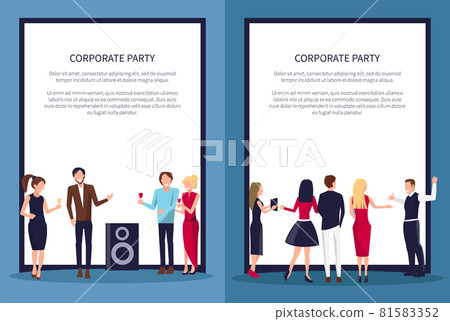 Corporate Party at Club on Vector Illustration - Stock Illustration ...