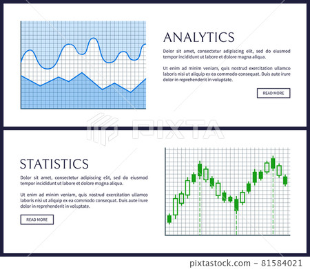 Analytics and Statistics Set Vector Illustration - Stock Illustration ...
