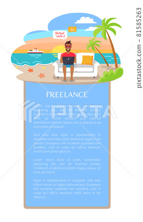 Freelance Poster and Text Vector Illustration - Stock Illustration ...