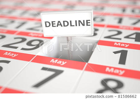 DEADLINE plate on April 30 in a calendar, 3d... - Stock Illustration ...