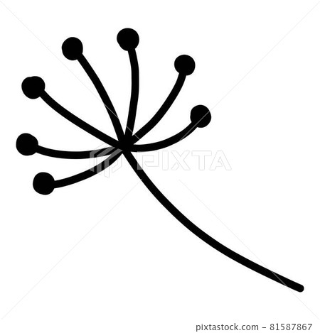 Berry plant icon outline hand drawn vector.... - Stock Illustration ...