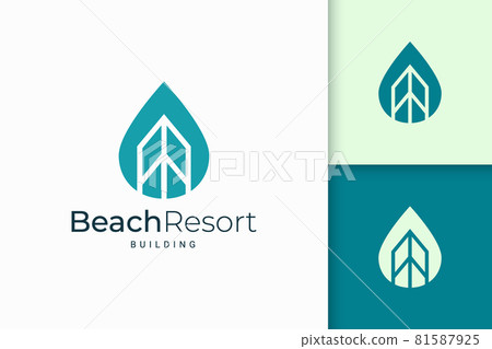Waterfront apartment or property logo modern shape - Stock Illustration ...