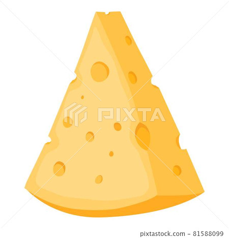 Cheese cheddar icon cartoon vector. Food slice... - Stock Illustration ...