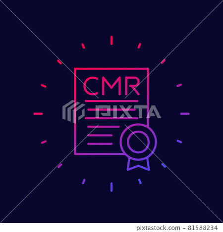 CMR transport document line vector icon - Stock Illustration [81588234 ...
