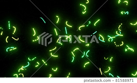 3d abstract background with neon light, green... - Stock Illustration ...