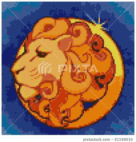 Cute zodiac signs icon. Leo - Stock Illustration [81589010] - PIXTA