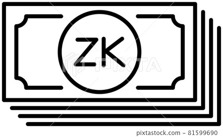 Zambian kwacha banknote line icon - Stock Illustration [81599690] - PIXTA
