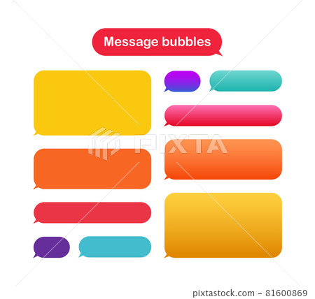 Message bubbles design template for messenger... - Stock Illustration ...