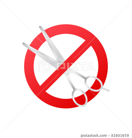 Paper cut packaging. No cut sign. Vector...-插圖素材 [81601659] - PIXTA圖庫