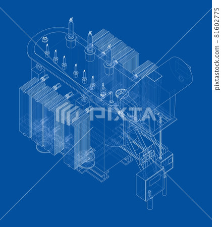 High-voltage transformer. Vector - Stock Illustration [81602775] - PIXTA