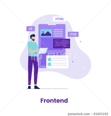 Frontend developer illustration concept.... - Stock Illustration ...