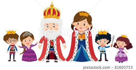 Royal family cartoon character - Stock Illustration [81603753] - PIXTA