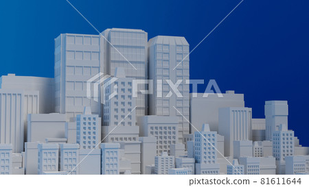 White model-like buildings / buildings - Stock Illustration [81611644 ...