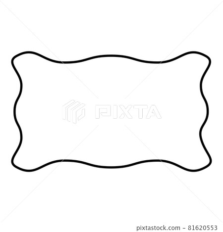 Rectangular banner layout wave shape frame - Stock Illustration ...