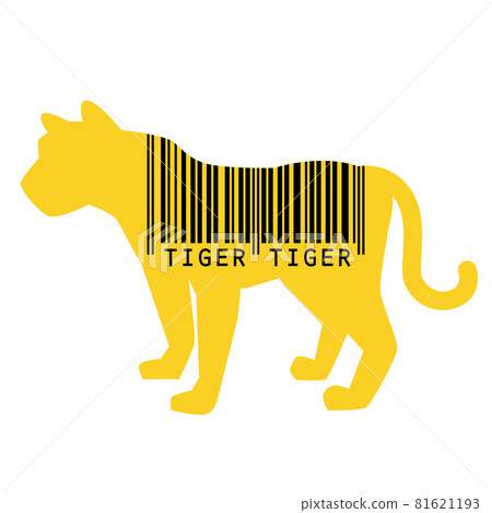 Barcode tiger yellow - Stock Illustration [81621193] - PIXTA