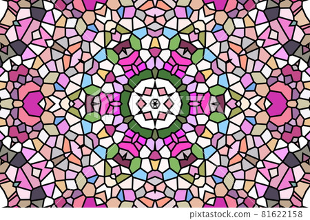 Stained glass-like geometric pattern design - Stock Illustration ...