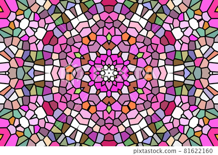 Stained glass-like geometric pattern design - Stock Illustration ...