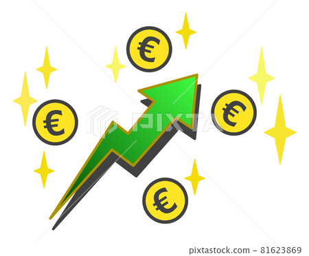 Illustration of the euro rising - Stock Illustration [81623869] - PIXTA