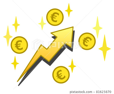 Illustration of the euro rising - Stock Illustration [81623870] - PIXTA