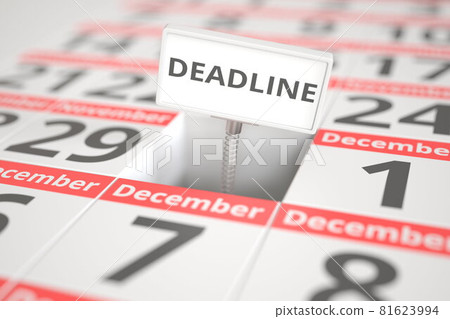 DEADLINE plate on November 30 in a calendar, 3d... - Stock Illustration ...