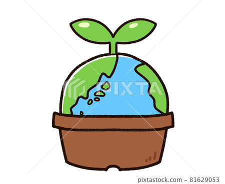 Earth and sprout - Stock Illustration [81629053] - PIXTA