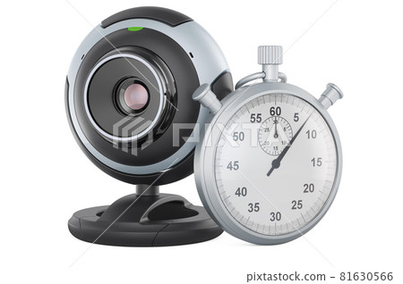 Stopwatch with webcam, 3D rendering - Stock Illustration [81630566] - PIXTA