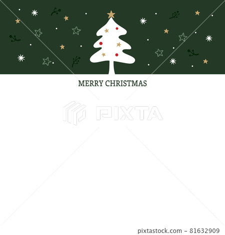 White Christmas tree frame - Stock Illustration [81632909] - PIXTA