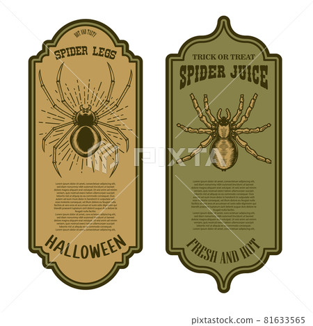 Spider juice. Spider legs. Halloween bottle... - Stock Illustration ...