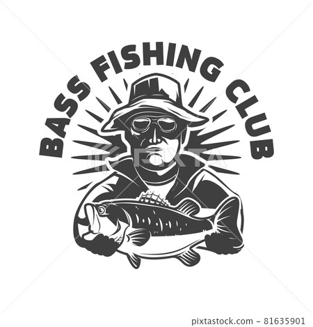 Bass fishing club. Emblem template with... - Stock Illustration ...