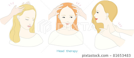 Hands for head spa massage - Stock Illustration [81653483] - PIXTA