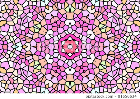 Stained glass-like geometric pattern design - Stock Illustration ...